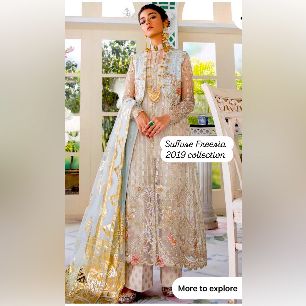 Pakistani/Indian Semi Formal Designer Size Medium 5 P… - Gem